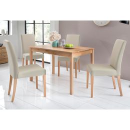 Essgruppe Home Affaire "Lea", beige (creme), Sitzm&ouml;bel-Sets, Essgruppe