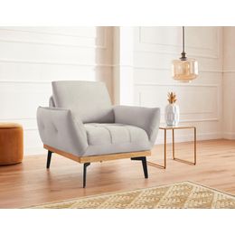 Sessel exxpo - SOFA FASHION "Palic, Loungesessel mit R&uuml;ckenverstellung, hoher Entspannungskomfort", beige (papyrus), B:92cm H:87cm T:95cm, Sessel, Sessel, inklusive R&uuml;ckenverstellung. Vom Sessel zum Hochlehner. Relaxsessel