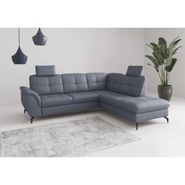 Sit & More Ecksofa SIT & MORE "Zora", graublau, T:212cm, Sofas, Ecksofa