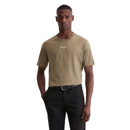 Marc O'Polo T-Shirt MARC O'POLO, Herren, Gr. XL, pavestone, Single Jersey, Obermaterial: 100% Baumwolle, Rundhals, Shirts T-Shirt, ein kleines, dezentes Logo in Kontrastfarbe ziert die Brust