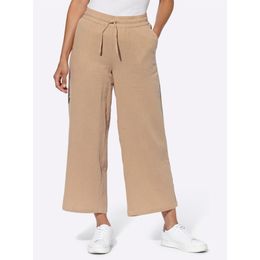 Culotte Casual Looks, Damen, Gr. 44, Normalgr&ouml;&szlig;en, braun (camel), 100% Baumwolle, unifarben, 7/8-L&auml;nge, Hosen Culotte