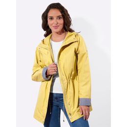Langjacke Casual Looks, Damen, Gr. 54, zitrone, 100% Polyester, Besatz:100% Polyester, gemustert, unifarben, Jacken Langjacke