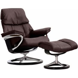 Relaxsessel stressless "Ruby", braun (braun batick), B:88cm H:101cm T:78cm, Leder BATICK: BATICK ist ein leicht korrigiertes, durchgef&auml;rbtes und genarbtes M&ouml;belleder, bei dem die meisten Unebenheiten und Spuren in der Regel entfernt wurden.;Leder PALOMA: PALOMA ist ein durchgef&auml;rbtes Semianilin-M&ouml;belleder mit nat&uuml;rlicher Narbung., Sessel, Relaxsessel, mit Signature Base, Gr&ouml;&szlig;e L, Gestell Eiche, We