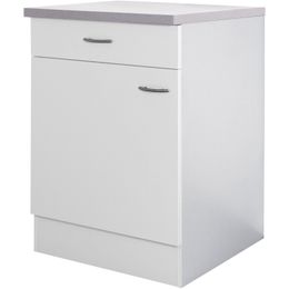 Unterschrank Flex-Well "Wito", wei&szlig; (wei&szlig;, fantasie), B:60cm H:85cm T:60cm, Holzwerkstoff, Schr&auml;nke, Unterschrank, (B x H x T) 60 x 85/86 x 60 cm