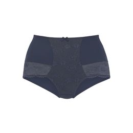 High-Waist-Panty Nuance, Damen, Gr. 52/54, blau (marine), Microtouch, Obermaterial: 85% Polyamid, 15% Elasthan, Unterhosen High-Waist-Panty, mit Spitzeneins&auml;tzen