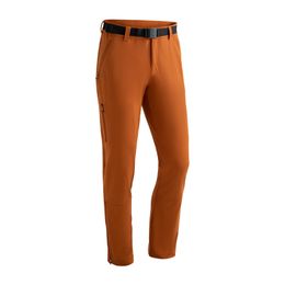 Funktionshose Maier Sports "Naturno slim", Herren, Gr. 24, Kurzgr&ouml;&szlig;en, rot (schwedenrot), 91% Polyamid, 9% Elasthan, Hosen Funktionshose, Herren Wanderhose, elastische Trekking-Hose, 4 Taschen, Slim Fit