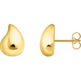 Paar Ohrstecker Thomas Sabo "Bold Elegance organische Tropfenform", gold (gelbgoldfarben), Ohrringe, Damen, Silber 925 (recycelt), Paar Ohrstecker