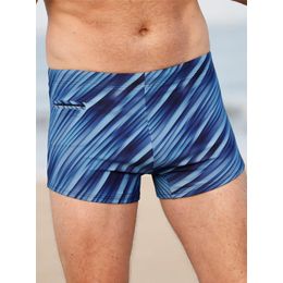 Badehose feel good, Herren, Gr. 10, Normalgr&ouml;&szlig;en, blau (marine, mittelblau, bedruckt), Elasthan, Polyamid, Badehosen Badehose