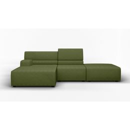 Ecksofa Egoitaliano "Babouche, Designsofa mit au&szlig;ergew&ouml;hnlichem Sitzkomfort zum Wohlf&uuml;hlen", gr&uuml;n (kiwi), B:287cm H:80cm T:98cm, 100% Polyester. Wasserabweisende Mikrofaser., Sofas, Ecksofa