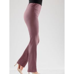 Stretch-Hose Classic Basics, Damen, Gr. 22, Kurzgr&ouml;&szlig;en, rot (rosenholz), 64% Polyester, 34% Viskose, 2% Elasthan, unifarben, lang, Hosen Stretch-Hose