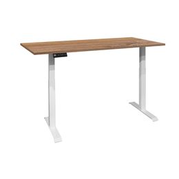 M&auml;usbacher Schreibtisch M&Auml;USBACHER "Big System Office", wei&szlig; (wei&szlig; matt, stilring oak, wei&szlig; matt, stirling oak), B:120cm, Tische, Schreibtisch, Breite 120 cm, elektrisch h&ouml;henverstellbar