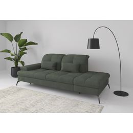 Sit & More Recamiere SIT & MORE "Amica, inkl. Sitztiefenverstellung und Armteilverstellung", gr&uuml;n (jungle), B:231cm H:90cm T:122cm, 90% Polyester, 10% Polyamid, Sofas, Recamiere, wahlweise mit Kopfteilverstellung und Stauraum