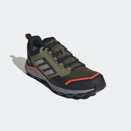 Trailrunningschuh adidas terrex "TRACEROCKER 2.0 GORE-TEX", Herren, Gr. 42,5, olive strata, ch solid grau, semi impact orange, Textil, Schuhe Trailrunningschuh, wasserdicht, Topseller