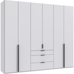 Dreht&uuml;renschrank wimex "Mugano", wei&szlig;, griffe schwarz, B:270cm H:236cm T:58cm, Holzwerkstoff, Schr&auml;nke, Dreht&uuml;renschrank, in vielen Breiten, 208 oder 236 cm hoch, Made in Germany