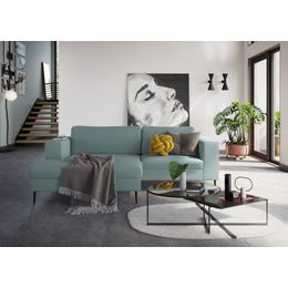 Ecksofa DOMO collection "Modica kompakt und elegant, Breite 244, L-Form", gr&uuml;n (mint), B:244cm H:83cm T:173cm, Sofas, Ecksofa, moderne Optik mit extrabreiter Recamiere, auch in Cord