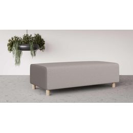 Polsterhocker OTTO HOME "Suyala", grau (taupe), B:153cm H:46cm T:66cm, 100% Polyester, Hocker, Polsterhocker