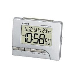 Quarzwecker Casio "DQ-747-8EF", silber (silberfarben), Wecker, Quarzwecker, Wecker, Digitalwecker, Thermometer, Snooze,Geschenkidee, Schlafzimmer