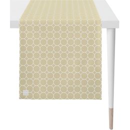 Tischl&auml;ufer Apelt "3973 Outdoor, Sommerdeko, Sommer", beige (sand, wei&szlig;), B:46cm L:135cm, Polyester, Tischdecken, Tischl&auml;ufer, Jacquardgewebe