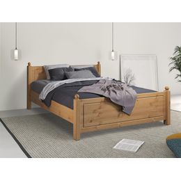 Massivholzbett OTTO HOME "Mila, hohe Belastbarkeit Jugendbett, FSC zertifiziertes Massivholz", beige (natur), B:150cm H:86cm L:212cm, Betten, Massivholzbett, aus massiver Kiefer, inklusive Lattenrost
