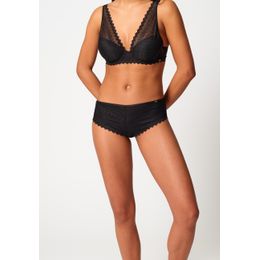 Hipster Skiny "Initialace", Damen, Gr. 42, schwarz, Mesh, Obermaterial: 85% Polyamid, 15% Elasthan. Spitze: 90% Polyamid, 10% Elasthan, unifarben, normal, Unterhosen Hipster, bequem, elastisch, feminin, h&uuml;ftig geschnitten
