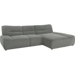 Ecksofa DOMO collection "Cesena moderne Polsterecke mit flachen Armlehnen, L-Form", grau, B:288cm H:81cm T:175cm, Sofas, Ecksofa, fester Sitzkomfort, frei im Raum stellbar