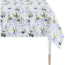 Tischdecke Apelt "6523 SUMMERTIME, Sommerdeko, Sommer", blau, B:150cm L:250cm, Baumwolle, Tischdecken, Tischdecke, Digitaldruck