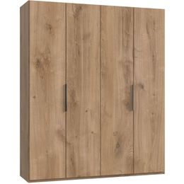 Kleiderschrank wimex "Level by fresh to go", braun (plankeneichefarben), B:200cm H:236cm T:58cm, Schr&auml;nke, Kleiderschrank, ohne Schubladen