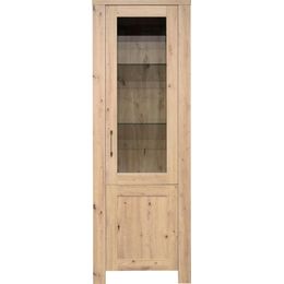 M&auml;usbacher Vitrine M&Auml;USBACHER, braun (natur), B:66cm H:188cm T:42cm, Holzwerkstoff, Schr&auml;nke, Vitrine