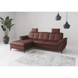 Sit & More Ecksofa SIT & MORE "Zora", merlot, B:262cm H:92cm T:164cm, Sofas, Ecksofa