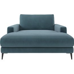 Chaiselongue Home Affaire "Downtown Loungem&ouml;bel zum Relaxen, B/T/H: 132/170/84 cm", blau (petrol), B:132cm H:84cm T:170cm, 88% Polyester, 12% Polyacryl, Sofas, Chaiselongue, auch in Boucl&eacute;, Cord und Easy care - leicht mir Wasser zu reinigen
