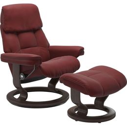 Relaxsessel stressless "Ruby", rot (cherry paloma), B:74cm H:97cm T:74cm, Leder BATICK: BATICK ist ein leicht korrigiertes, durchgef&auml;rbtes und genarbtes M&ouml;belleder, bei dem die meisten Unebenheiten und Spuren in der Regel entfernt wurden.;Leder PALOMA: PALOMA ist ein durchgef&auml;rbtes Semianilin-M&ouml;belleder mit nat&uuml;rlicher Narbung., Sessel, Relaxsessel, mit Classic Base, Gr&ouml;&szlig;e S, Gestell Eiche, Wenge,