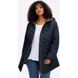 Steppjacke sheego, Damen, Gr. 50, tiefblau, 100% Polyamid, B&uuml;ndchen:95% Polyester, 5% Elasthan, Wattierung:100% Polyester, unifarben, Jacken Steppjacke