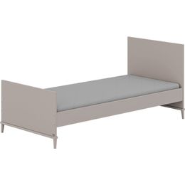 Kinderbett YUNY BY PAIDI "BROTHER STU 90x200cm Jugendliege in Taupe", grau (taupe), B:96,1cm H:90,7cm L:207,2cm, Betten, Kinderbett, zeitloses und langlebiges Einzelbett, gepr&uuml;fte Qualit&auml;t