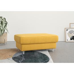 Sit & More Stauraumhocker SIT & MORE "Apulia", gelb (mustard), B:104cm H:48cm T:71cm, Webstoff (100% Polyester);Struktur weich ( 90% Polyester, 10% Polyamis, );Luxus-Microfaser Euphoria (100% Polyester);Samtoptik (100% Polyester), Hocker, Stauraumhocker, mit Stauraum