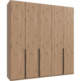 Kleiderschrank wimex "Mugano,in 5 Breiten,2 H&ouml;hen,2 Tiefen, viele Farben, Made in Germany", artisan, eiche nachbildung, griffe schwarz, B:225cm H:236cm T:58cm, Holzwerkstoff, Schr&auml;nke, Kleiderschrank, mit langen Griffen aus Metall, mit oder ohne Spiegel