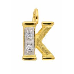 Adelia&acute;s Buchstabenanh&auml;nger ADELIA&acute;S "585 Gold Buchstabenanh&auml;nger mit Diamant", gold, Schmuckanh&auml;nger, Damen, 0,02 SI = kleine Einschl&uuml;sse K, Gelbgold 585, Buchstabenanh&auml;nger