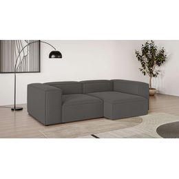 Ecksofa OTTO HOME "XL HAILY L-Form, Modularsofa extra tief, Sitztiefe 100/130 cm", grau (dunkelgrau), B:260cm H:72cm T:160cm, 100% Polyester, Sofas, Ecksofa, als Modul oder separat verwendbar, f&uuml;r individuelle Zusammenstellung