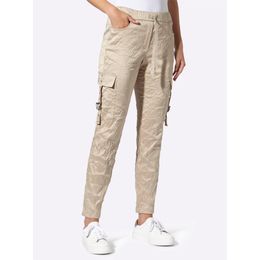 Webhose Heine, Damen, Gr. 38, Normalgr&ouml;&szlig;en, sesam, 96% Polyester, 4% Elasthan, unifarben, Hosen Webhose