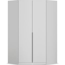 Eckkleiderschrank OTTO HOME "Kleiderschrank Schrank Ankleidezimmer Schlafzimmer Garderobe AGORDO", grau (seidengrau), B:117cm H:210cm T:117cm, Holzwerkstoff, Schr&auml;nke, Eckkleiderschrank, voll ausgestattet mit gro&szlig;z&uuml;gigem Stauraum, 2 H&ouml;hen MADE IN GERMANY