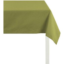 Tischdecke Apelt "4362 Rips - UNI" Gr. 5, gr&uuml;n, B:45cm L:135cm, Baumwolle, Polyester, Tischdecken, Tischdecke, Wasser- und Schmutzabweisend