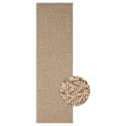 Teppich MERINOS "Kenzy 7", beige (natur), B:80cm H:10mm L:250cm, Polypropylen, Teppiche, Teppich, robuster In- und Outdoor Teppich im nat&uuml;rlichen Jute-Look, wetterfest