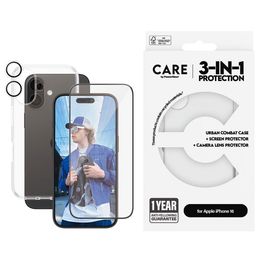 CARE BY PANZERGLASS Displayschutzglas "3-in-1 Protection, Glass, Case, Lenscover", transparent, B:11cm H:2,5cm T:19,7mm, Displayfolien, Displayschutzfolie, Schutzfolie, Bildschirmschutz, kratz- & sto&szlig;fest, Displayschutzglas