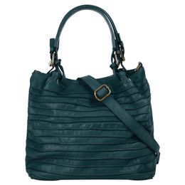 Shopper Samantha Look, Damen, Gr. B/H/T: 38cm x 30cm x 13cm onesize, blau, Leder, Taschen Shopper, echt Leder, Made in Italy