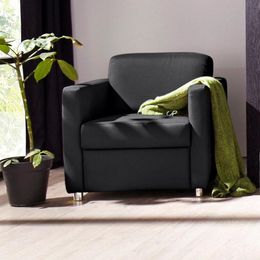Sit & More Sessel SIT & MORE "Belfort", schwarz, B:78cm H:80cm T:83cm, Flachgewebe (100% Polyester);Luxus-Microfaser ALTARA NUBUCK (100% Polyester);Luxus-Microfaser (90% Polyester, 10% Polyamid), Sessel, Sessel