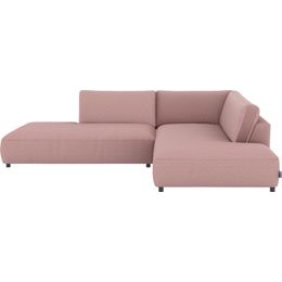 Ecksofa Musterring "Lucia", rosa (rosewood), B:304cm H:81cm T:224cm, 100% Polyester, Sofas, Ecksofa, mit gro&szlig;em Longchair, verschiedene Farben, B304 x T224 cm