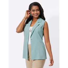 Anzugweste Lady, Damen, Gr. 48, gr&uuml;n (kalkmint), 97% Polyester, 3% Elasthan, unifarben, Westen Anzugweste
