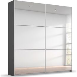 Schwebet&uuml;renschrank Rauch "Kleiderschrank Schrank Garderobe REFLECT", grau (graumetallic), B:175cm H:210cm T:59cm, Holzwerkstoff, Schr&auml;nke, Schwebet&uuml;renschrank, inkl. praktischer Innenausstattung mit 2 Stoffboxen MADE IN GERMANY