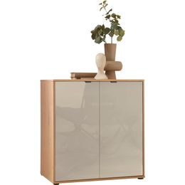 Kommode Wiemann "Cardiff Sideboard, W&auml;scheschrank, teilmassiv Erle, 80 cm", champagner, Erle,Front Glas Champagner, Erle, Sideboards, Kommode, verschiedenen Ausf&uuml;hrungen, inklusive Einlegeboden