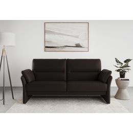 2,5-Sitzer DOMO collection "Pina, schmale Armlehnen, mit Federkern, kompakt & elegant", braun, B:199cm H:95cm T:88cm, 100% Polyester, Sofas, 2 5-Sitzer, Hoher Sitzkomfort, Luxus-Microfaser Lederoptik, braun, Breite 199 cm