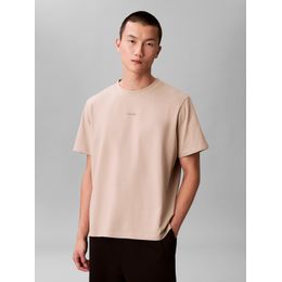 T-Shirt Calvin Klein "SS STRETCH PIQUE NANO EASY TEE", Herren, Gr. XL, ancient marble, Piqu&eacute;, Obermaterial: 95% Baumwolle, 5% Elasthan, unifarben, regular fit normal, Rundhals, eingesetzt abgesteppte Kante, Shirts T-Shirt, Mit Rundhalsausschnitt